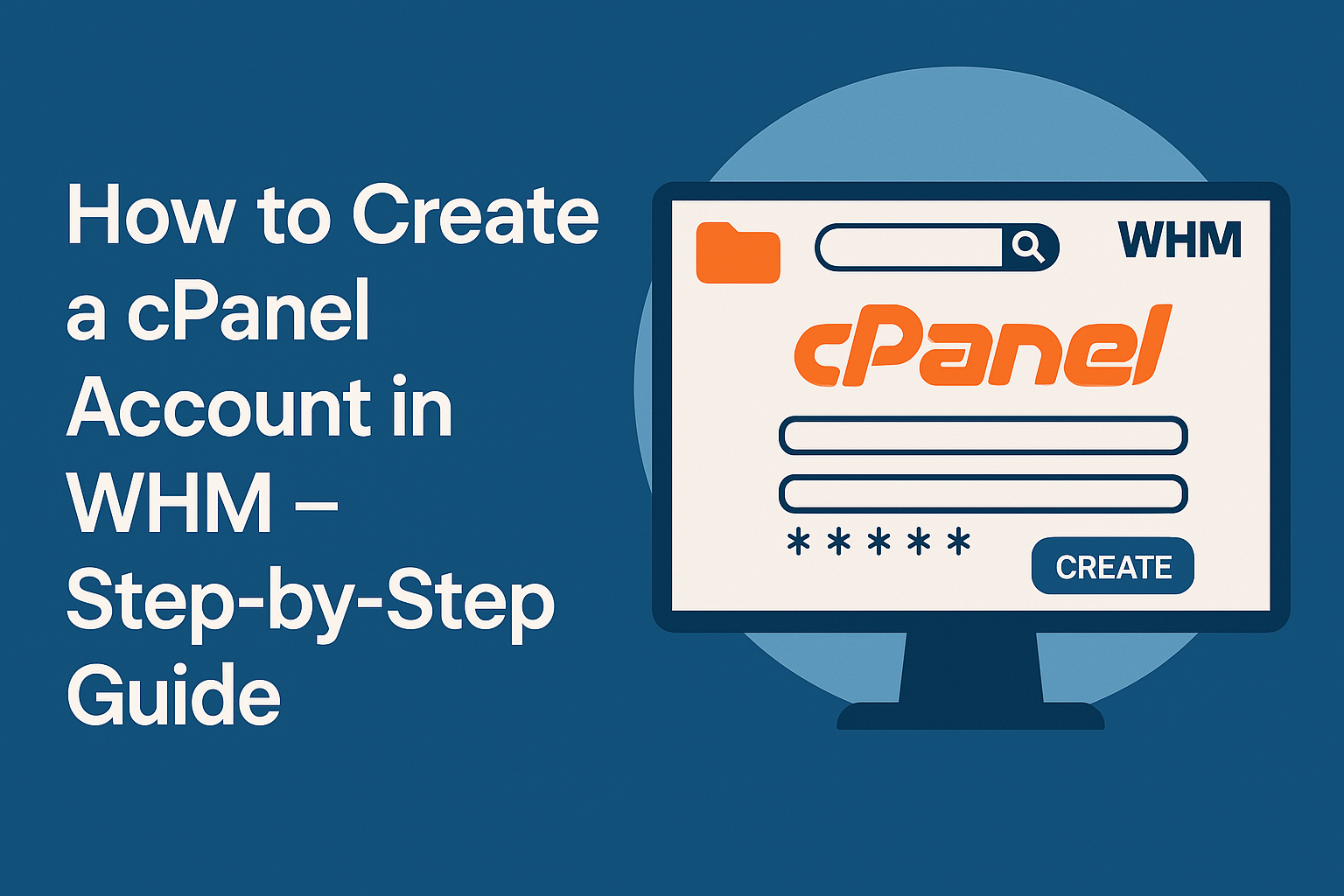 How to Create a cPanel Account in WHM – Step-by-Step Guide